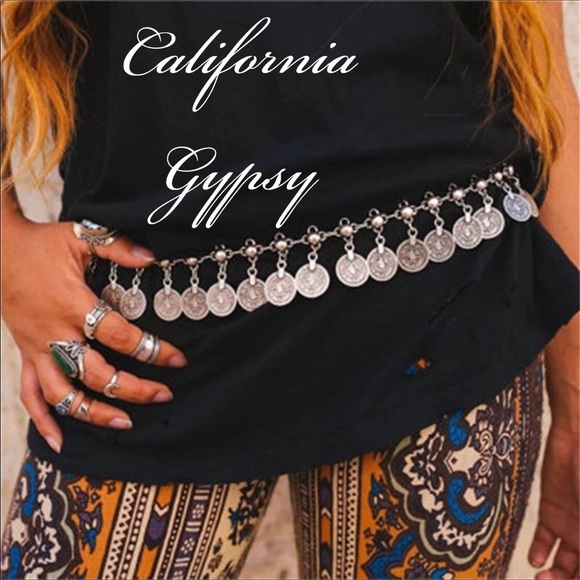 Accessories | Gypsy Boho Festival Silver Coin Statement Belt | Poshmark
